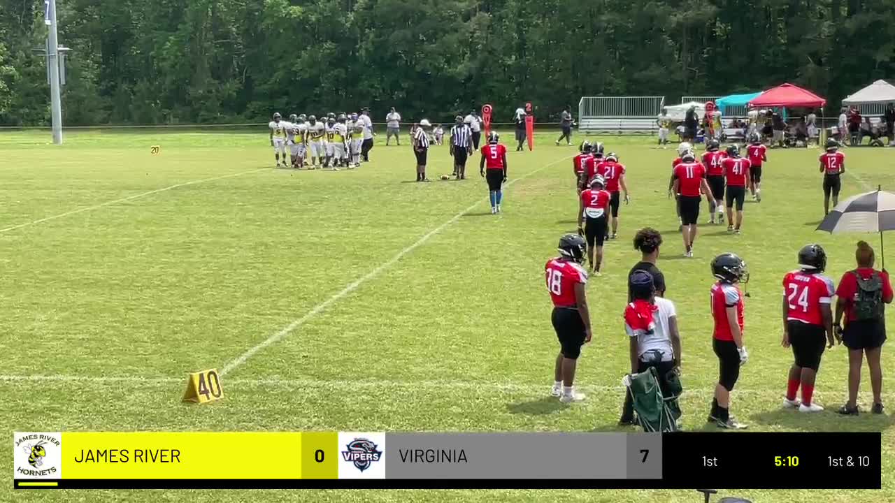 #5 James River Hornets vs #1 VA Vipers (14U Football Playoffs ...