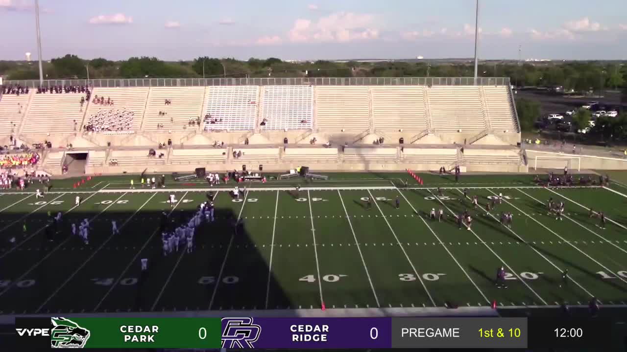 7:30PM - Football: Cedar Park vs. Cedar Ridge | Football | VYPELive007